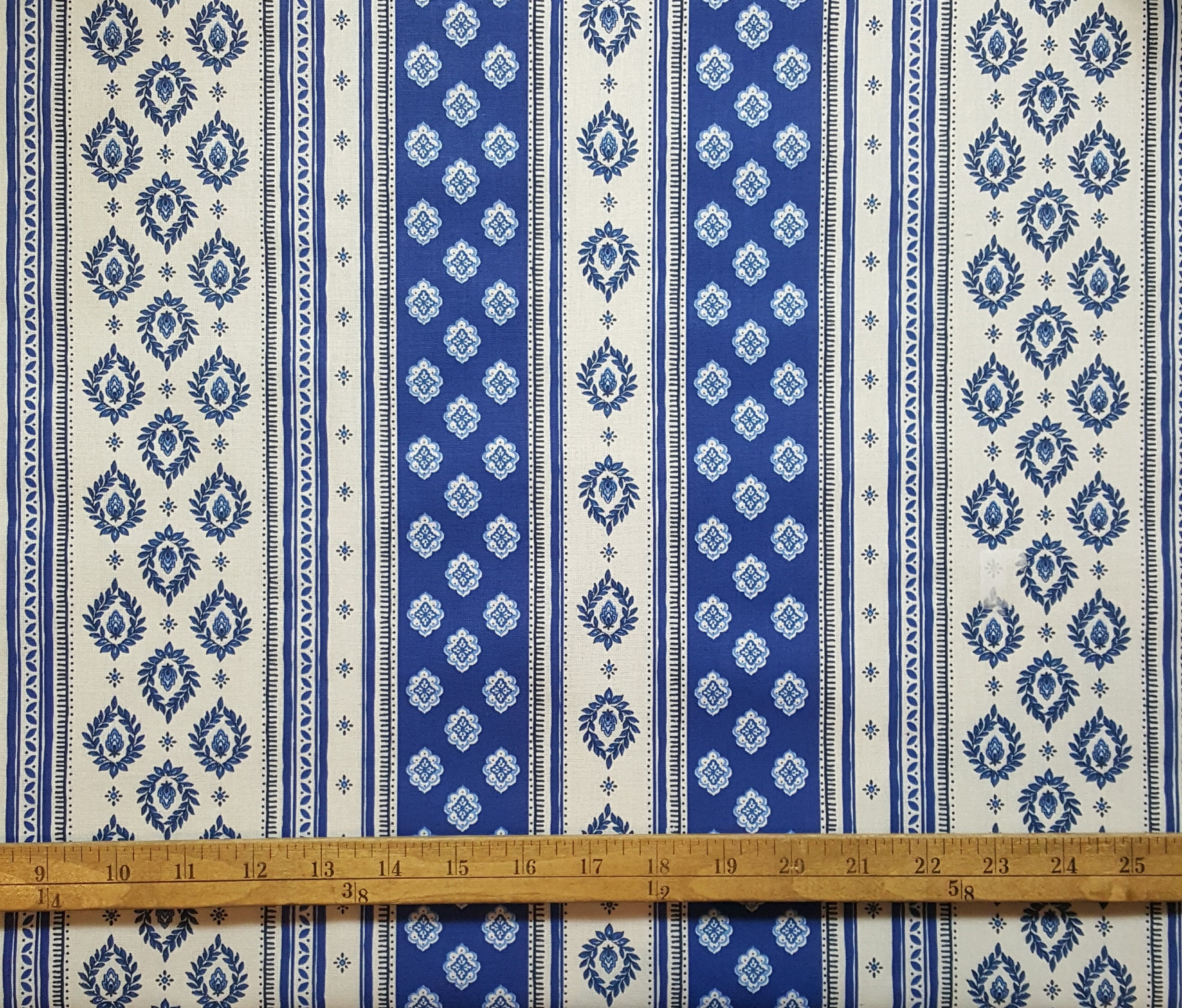 French Blue and White French Provence Stripe Fabric 63 - Etsy