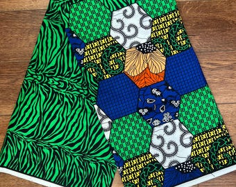 African Stripe Print Cotton Fabric | Sold by the Yard | From Mali, West ...