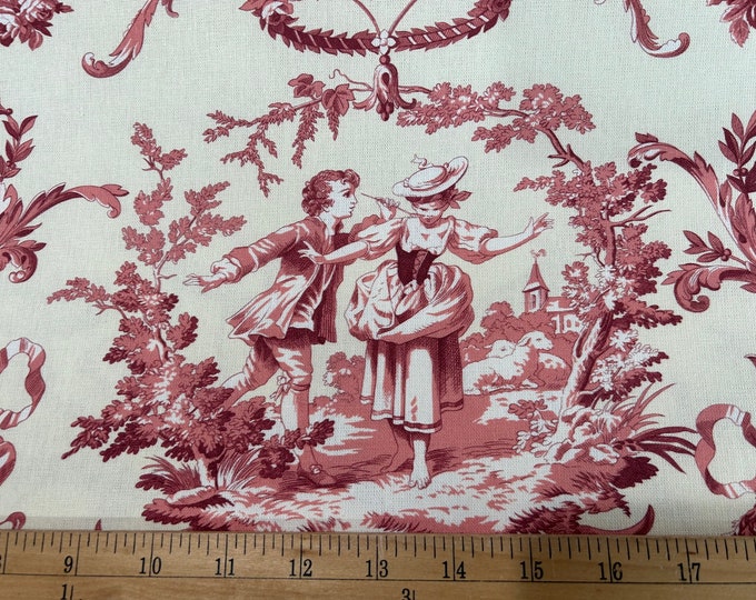Toile Fabric Marseilles Toile Turkey Red on White by Peacoquettedesigns ...