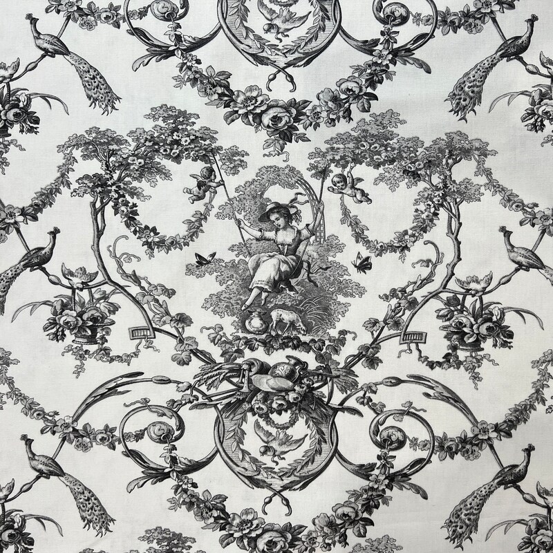 Black Toile Fabric - Etsy