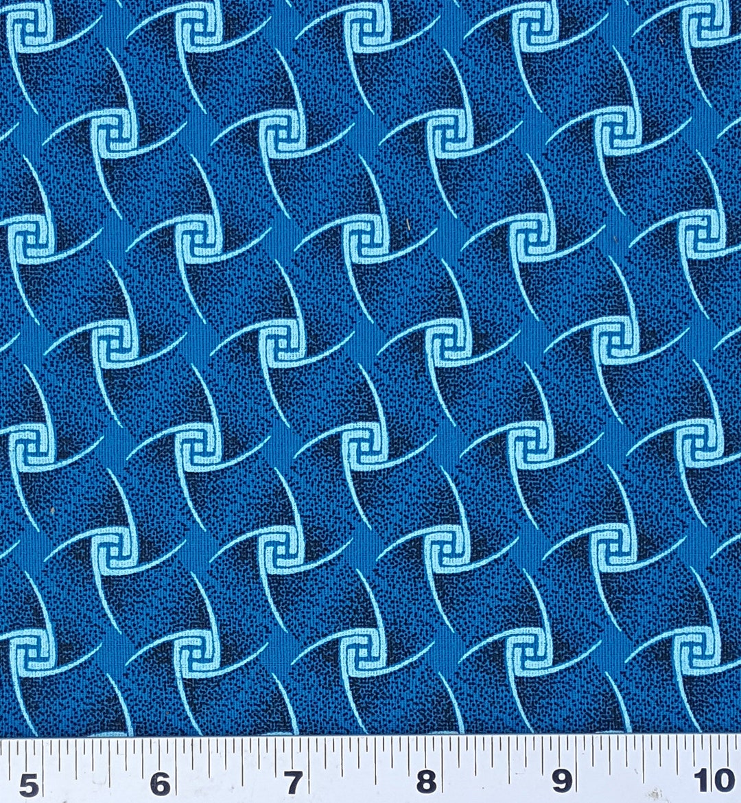 3 Cats Blue Swirl Shweshwe Fabric From South Africa Priced by HALF ...