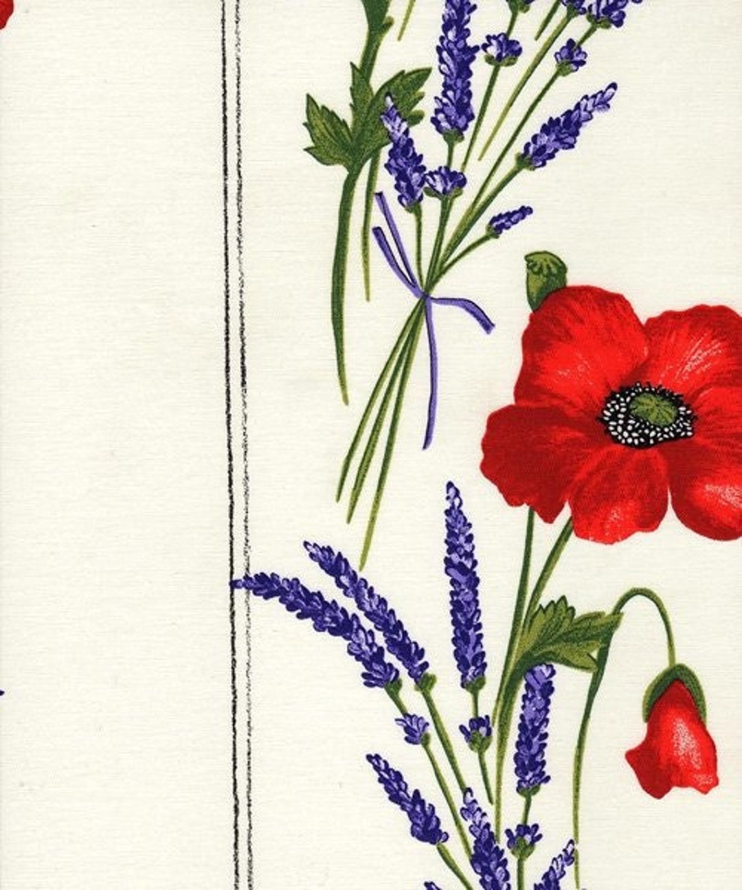 French Poppy Cotton Fabric 62 Wide, Priced by the HALF Yard for ...