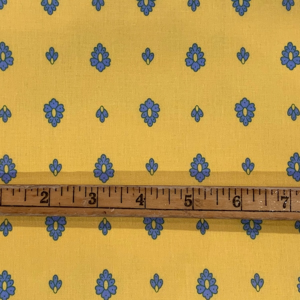 Blue Yellow Fabric - Etsy