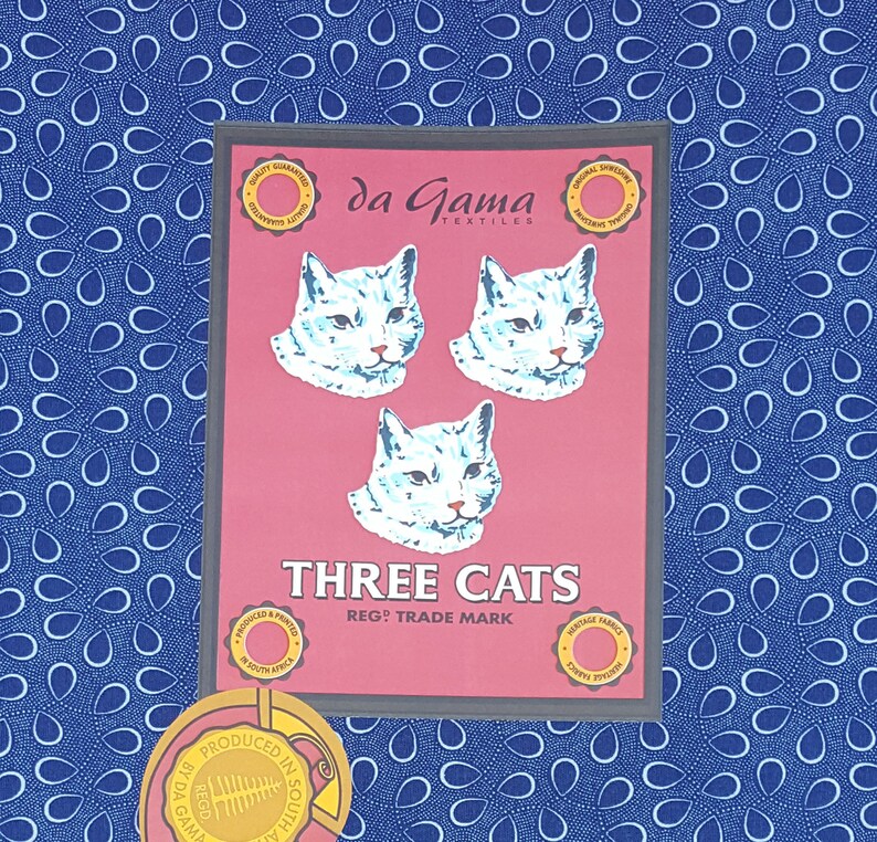 3 Cats Indigo Shweshwe Fabric From South Africa Priced by the HALF ...
