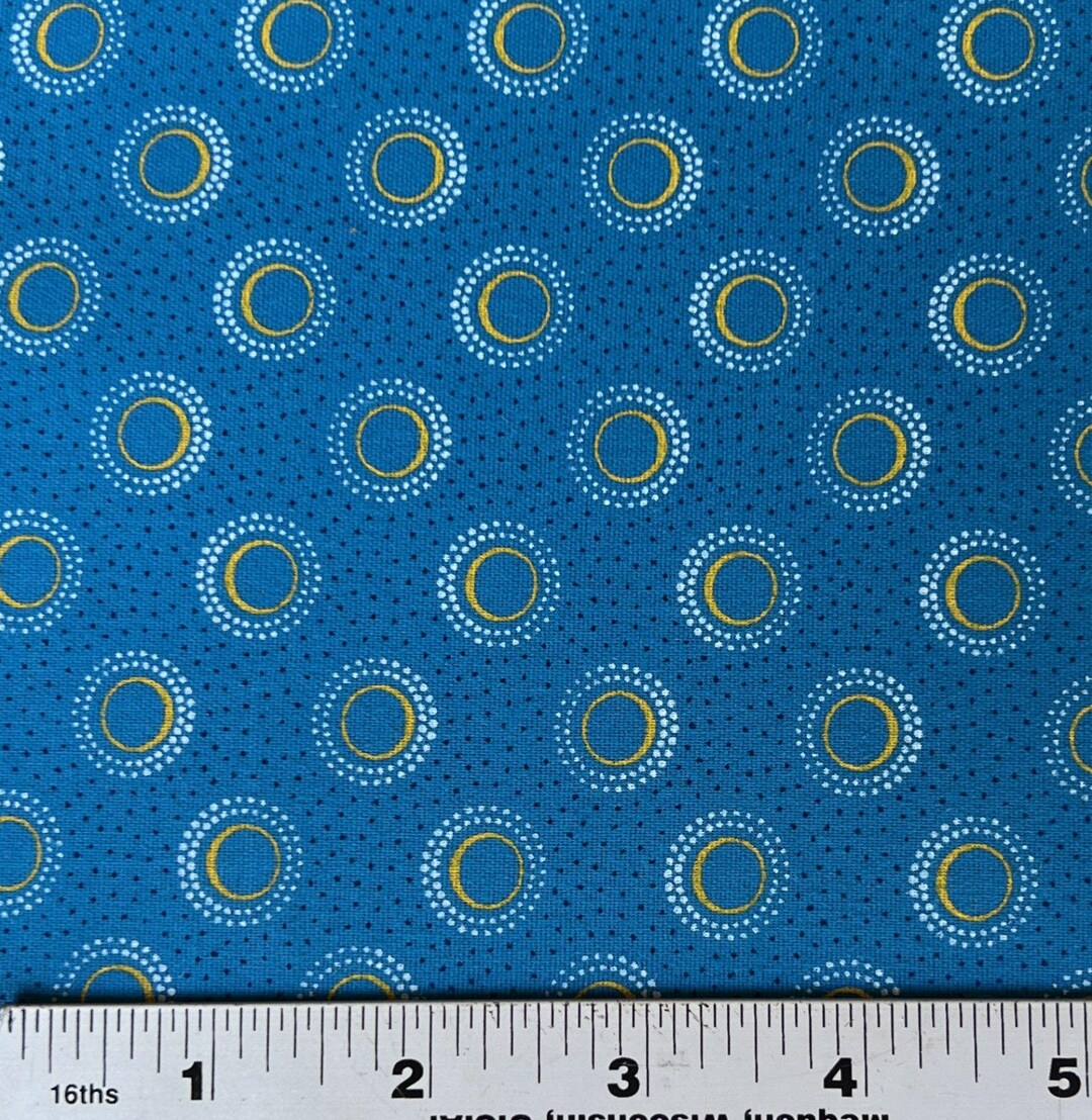 Three Cats Shweshwe Fabric From South Africa | Golden Yellow, Navy, and ...