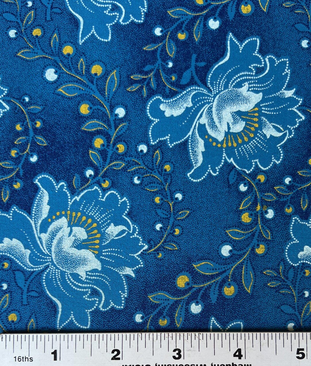 Three Cats Shweshwe Fabric From South Africa | Golden Yellow, Navy, and ...