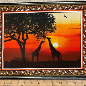 Set of 8 African Sunset Panels by Da Gama Textiles, South Africa for ...