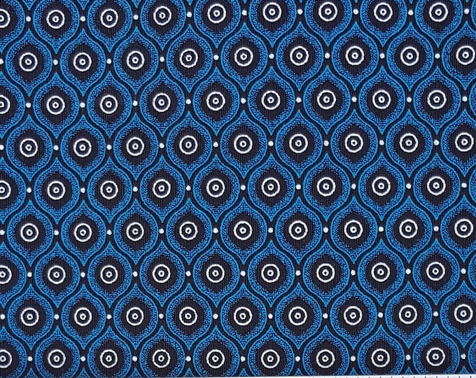 3 Cats Wave Pattern in Blue Shweshwe Fabric From South Africa Priced by ...