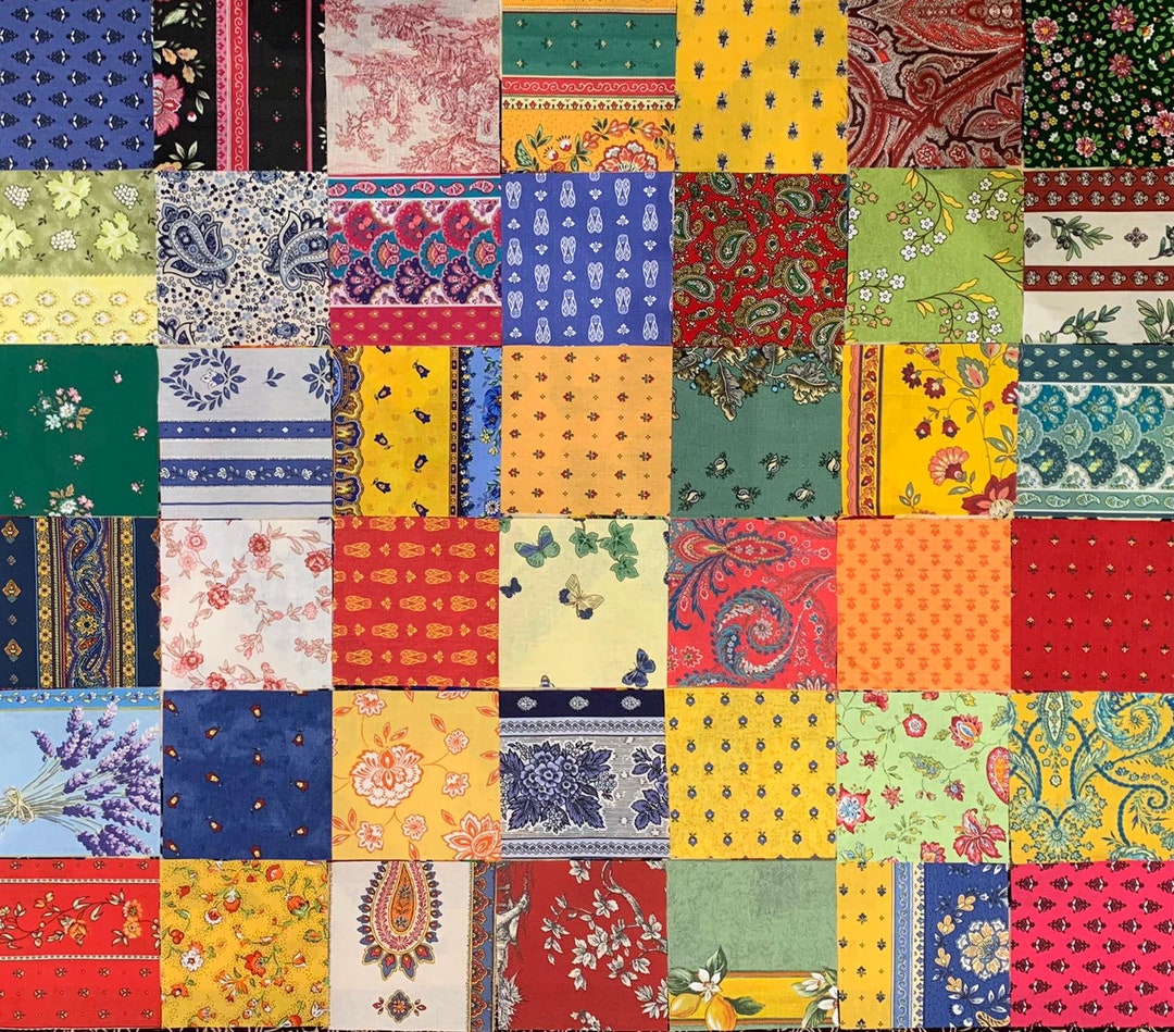 Provence Charm Pack of Authentic French Cotton Fabrics. 42 Different 5 ...
