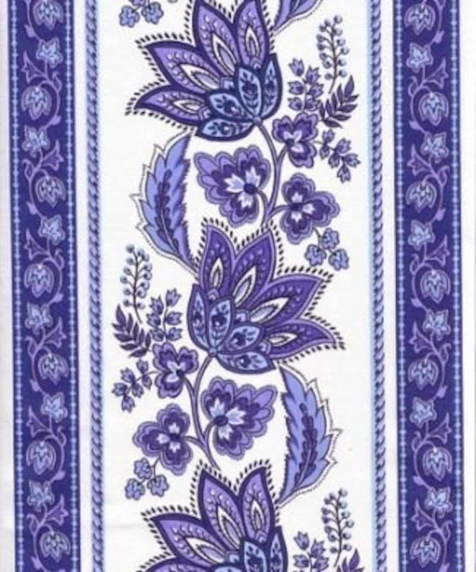 French Blue and White Striped Lisa Border Fabric 60 Wide Priced by the ...