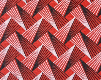 3 Cats Red With Black and White Pattern Shweshwe Fabric From | Etsy