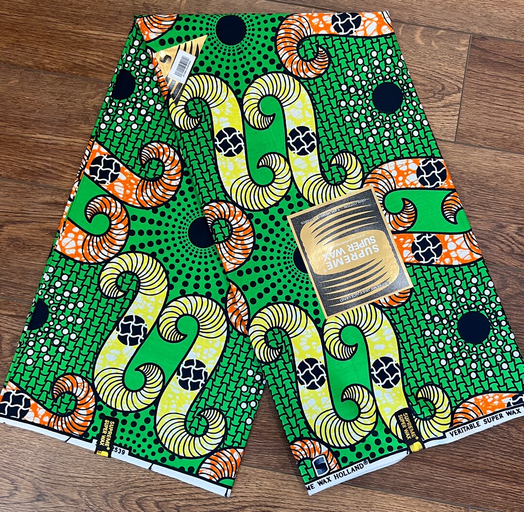 African Abstract Worm Print Fabric | Sold by the Yard | 100% Cotton ...
