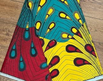 African Stripe Print Cotton Fabric | Sold by the Yard | From Mali, West ...