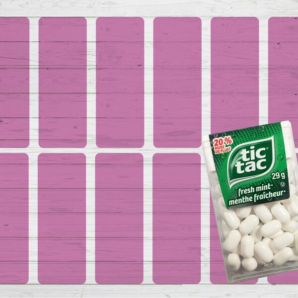 Tic Tac Label - Etsy