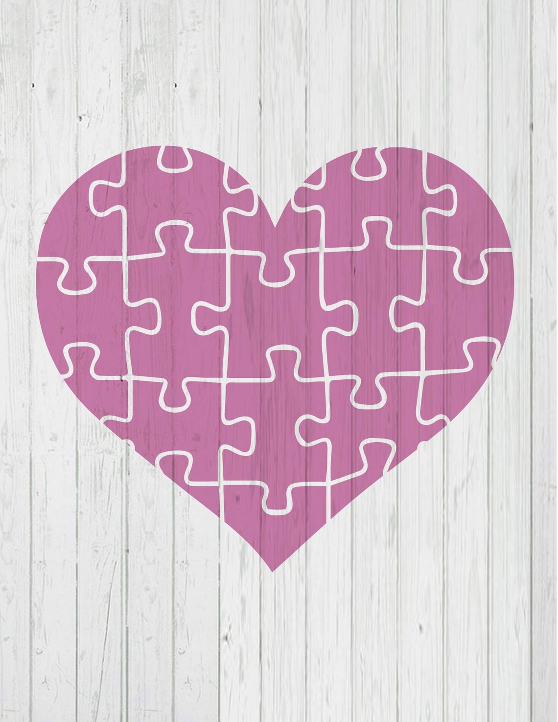 Heart Puzzle Cut File Template Png Svg Dxf Ai Files | Etsy Canada