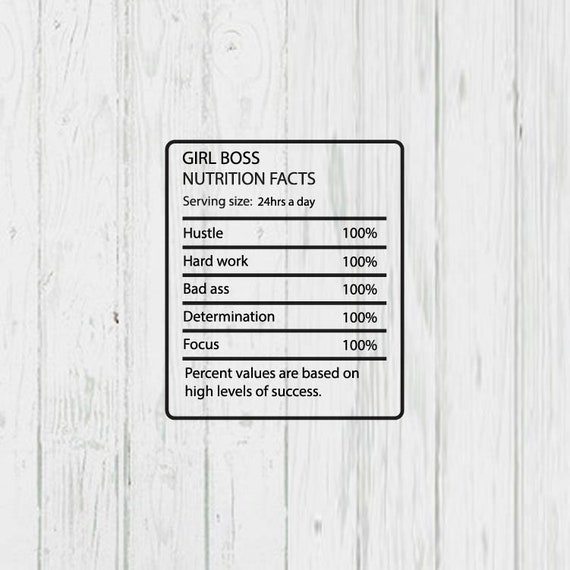 Boss Facts Nutrition Facts SVG Boss Nutrition Facts PNG Formats Dxf ...