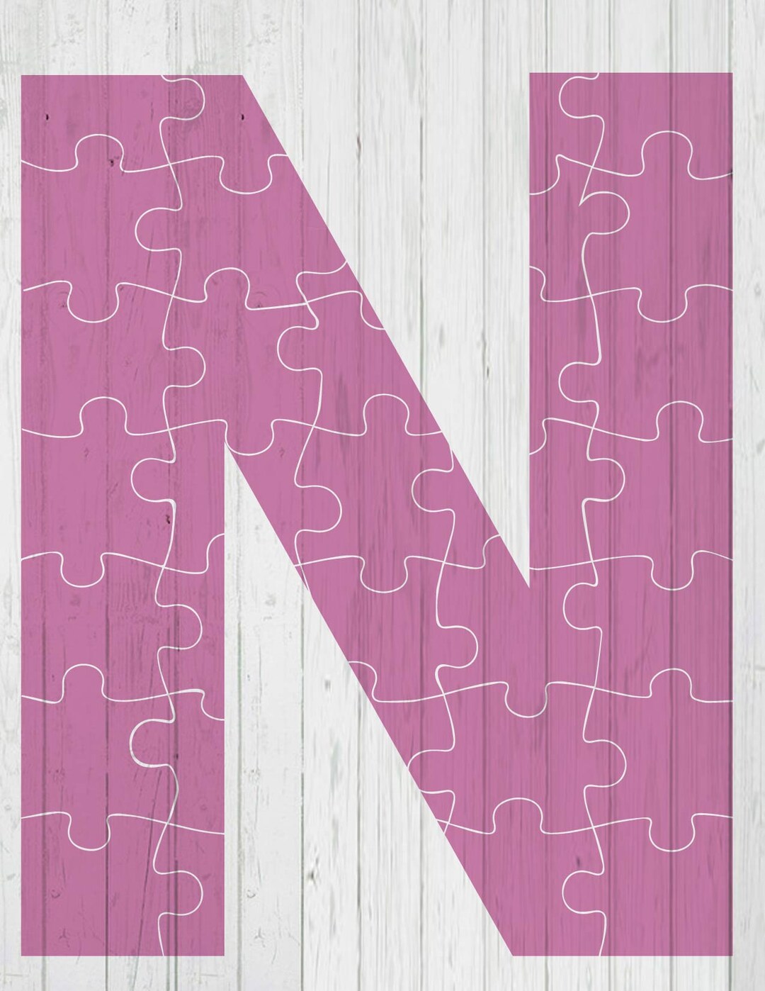 N Puzzle Cut File Template Png Svg Dxf Ai Files - Etsy
