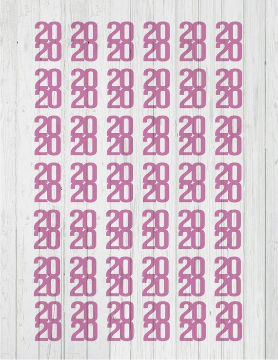 2020 Confetti Cut File Template Png Svg Dxf Ai Layered Files | Etsy ...