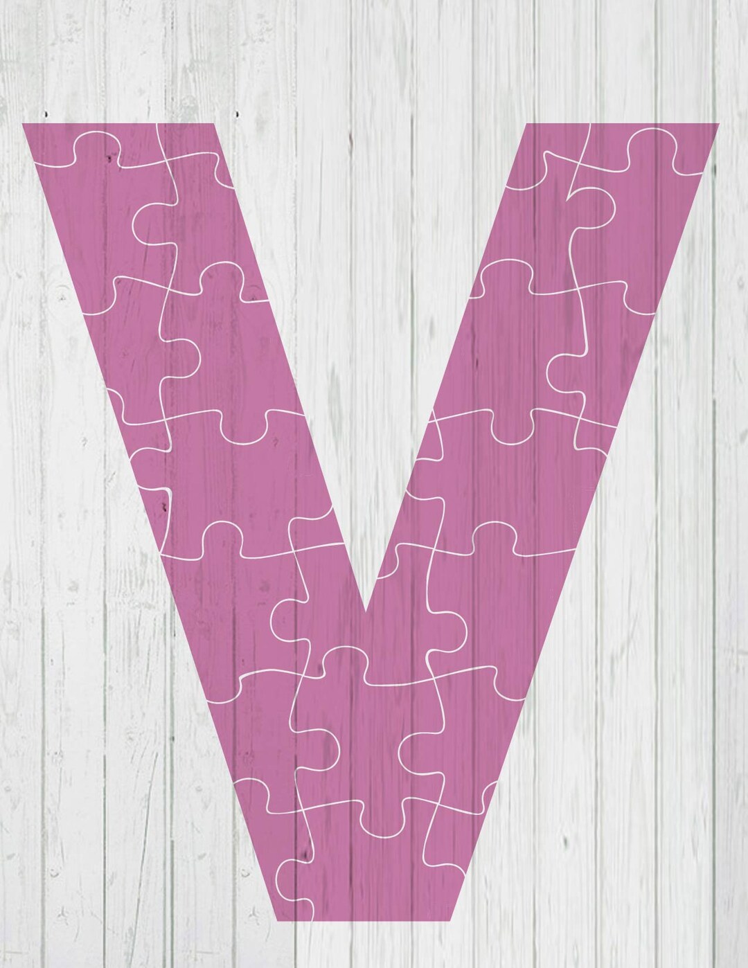 V Puzzle Cut File Template Png Svg Dxf Ai Files - Etsy Singapore