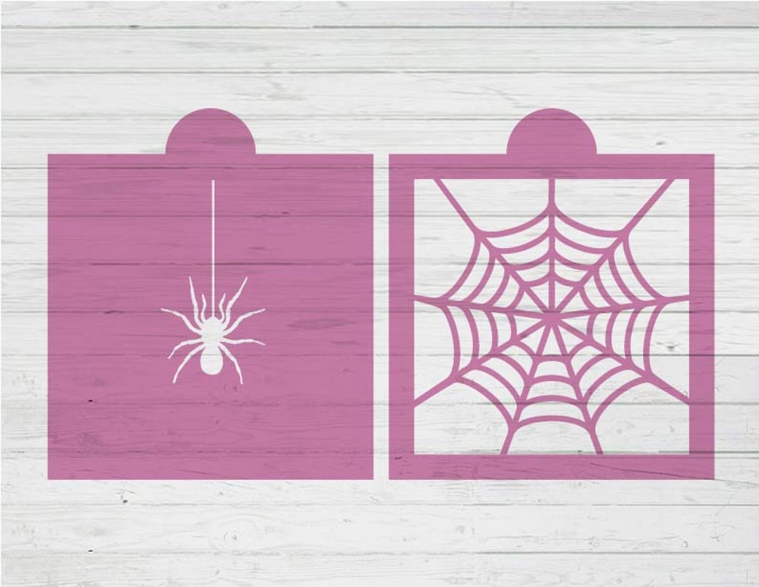 Spider Web Stencil 12cm Stencil for Cookies Baked Goods File Template ...