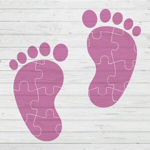 Baby Feet Puzzle Template Svg Dxf Png Ai Files - Etsy Canada