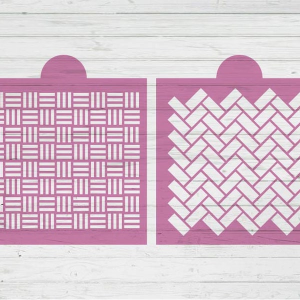 Basket Weave Stencil - Etsy