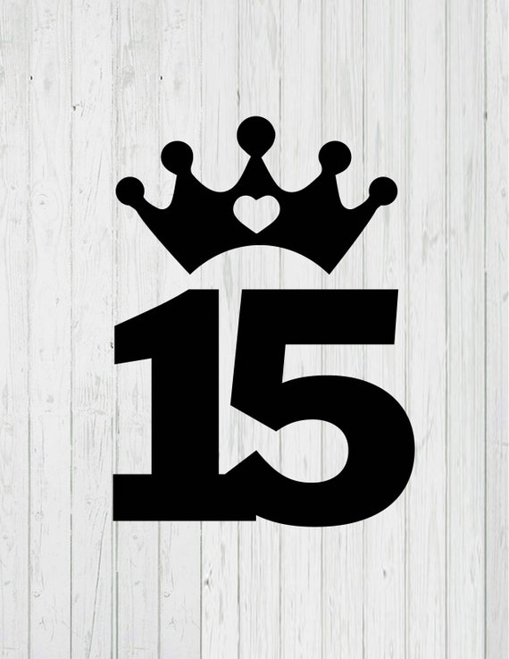 15 With Crown Svg