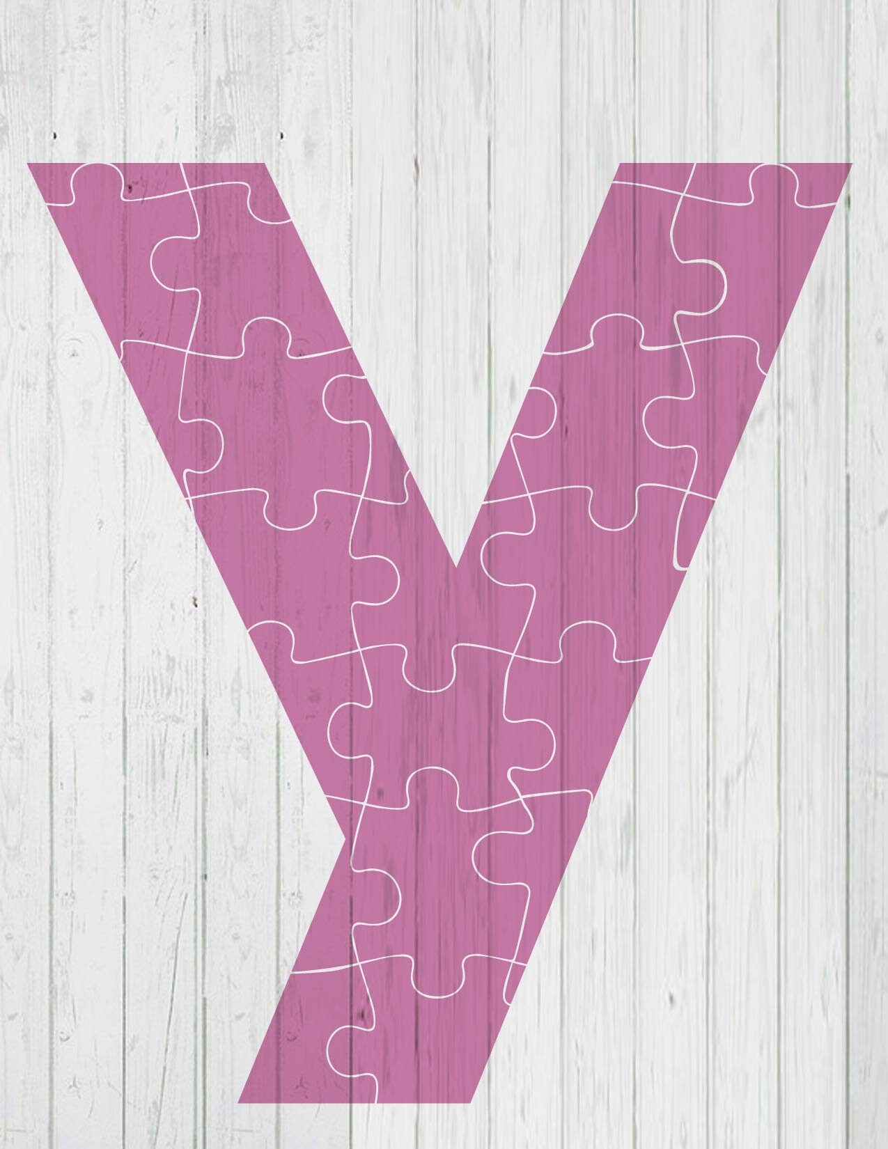 Y puzzle cut file template png svg dxf ai files | Etsy