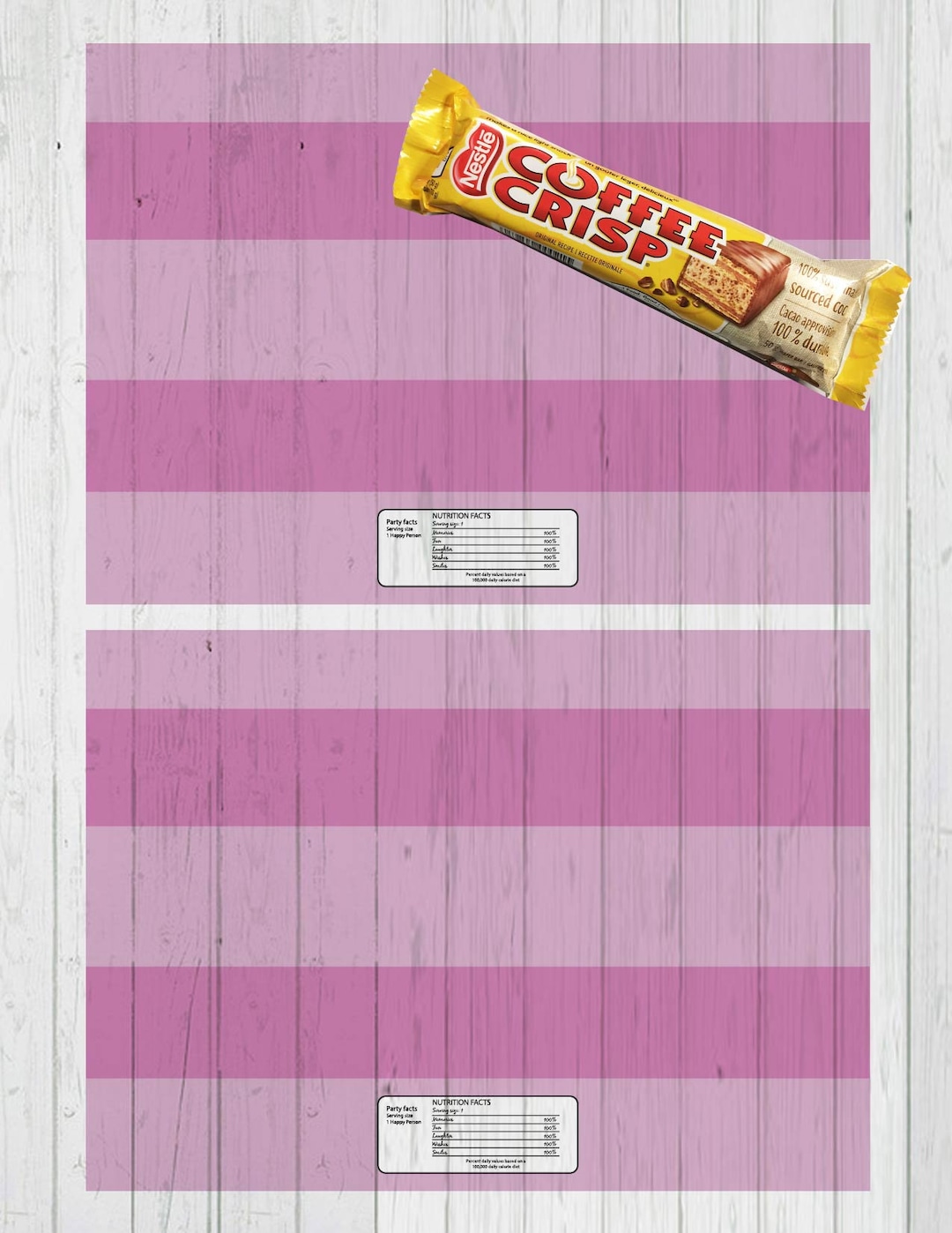 Coffee Crisp WRAPPER Templates Png Svg Dxf Ai Files - Etsy Canada
