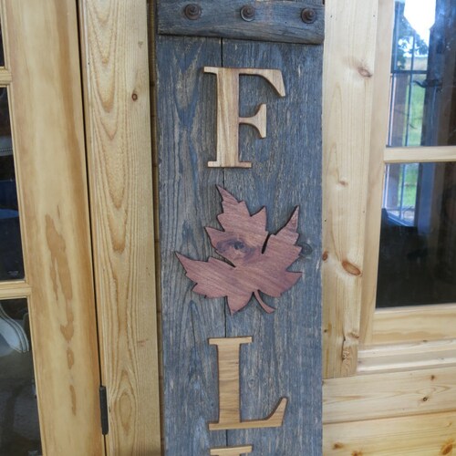 Fall Wood Letters With Maple Leaf Unfinished Wreath Decoration | Etsy