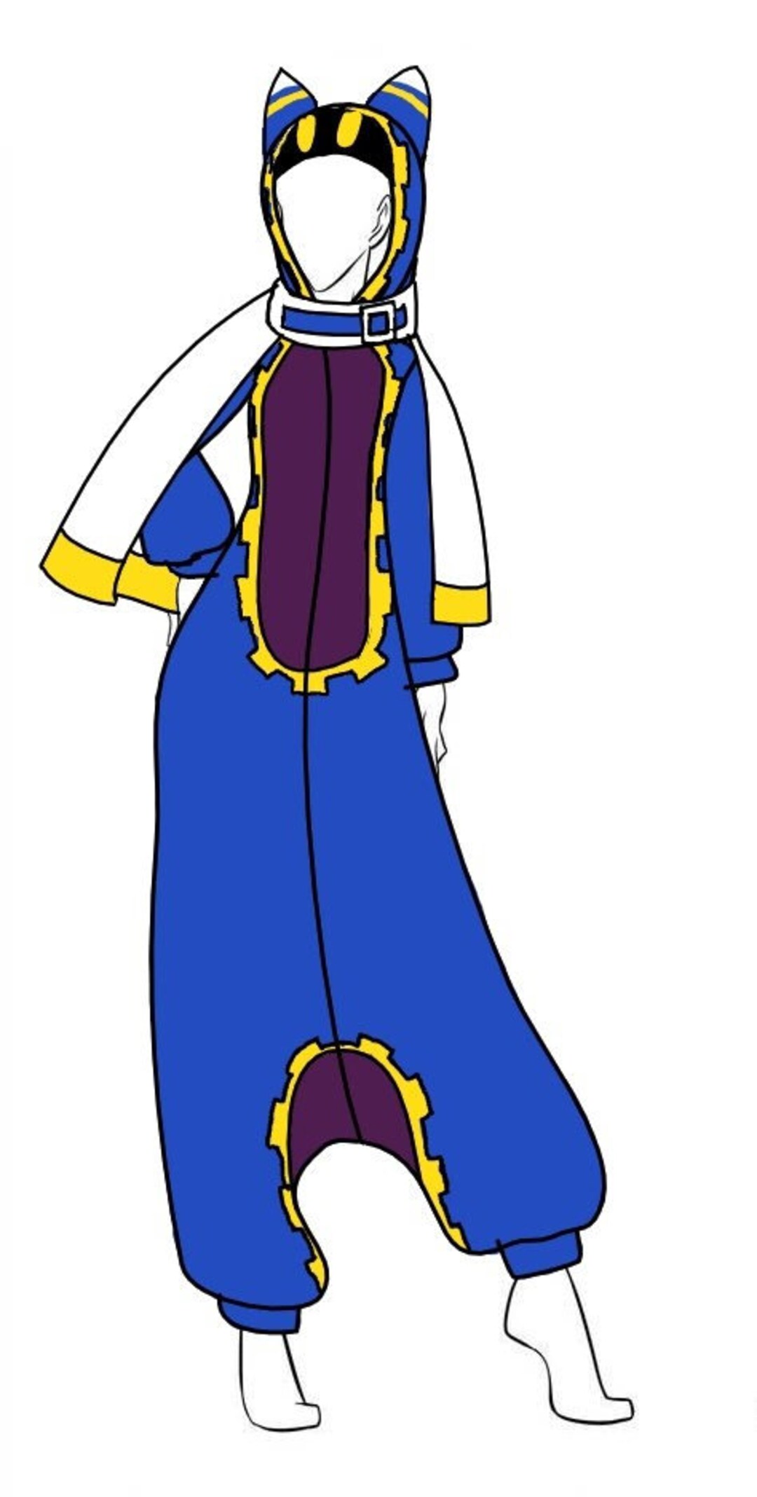 Dream Knight Inspired COSPLAY Kigurumi and CAPE, Pocket Pj Monster ...