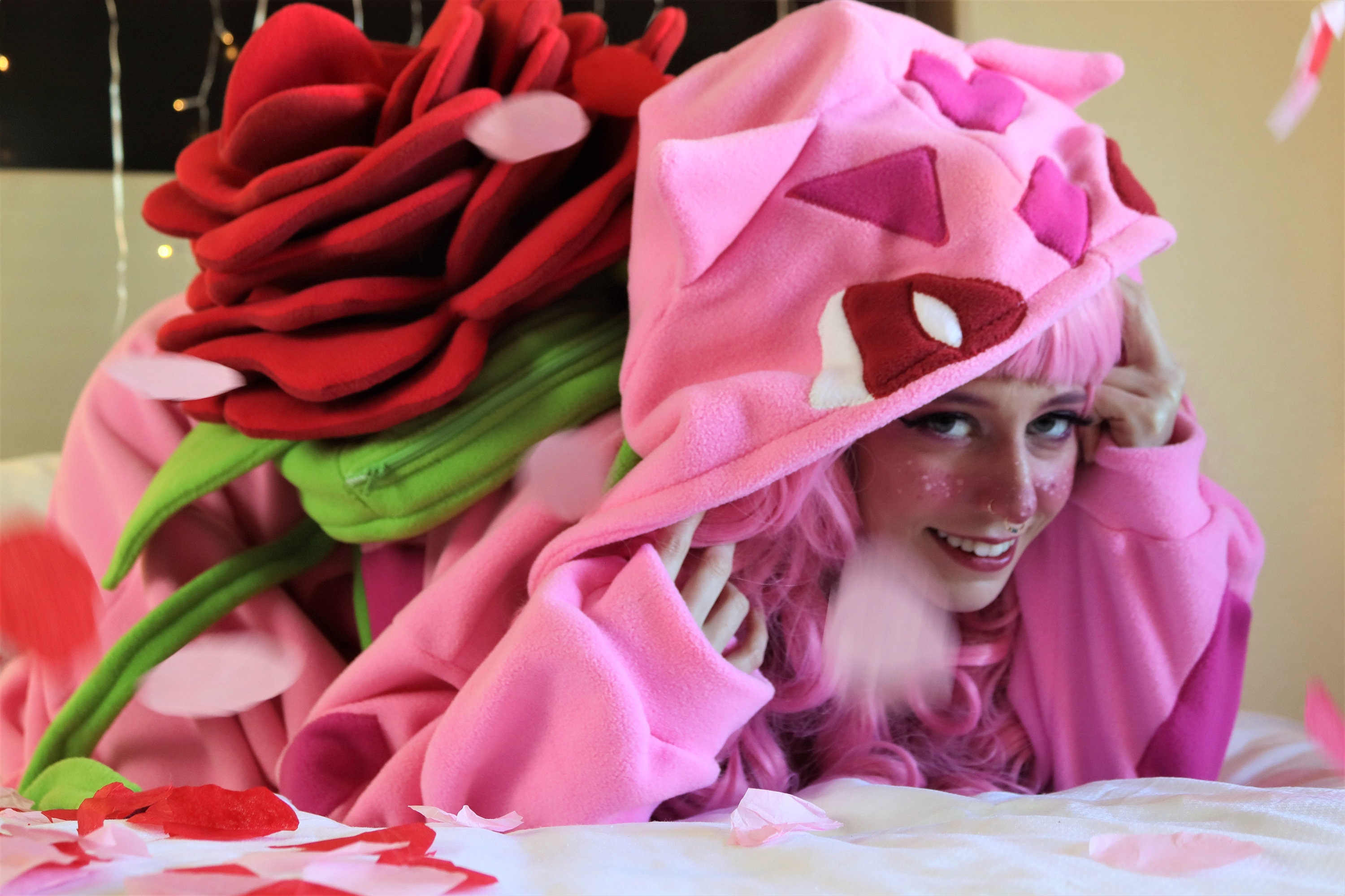Rose Bulb Inspired COSPLAY Kigurumi and Backpack Valentine | Etsy