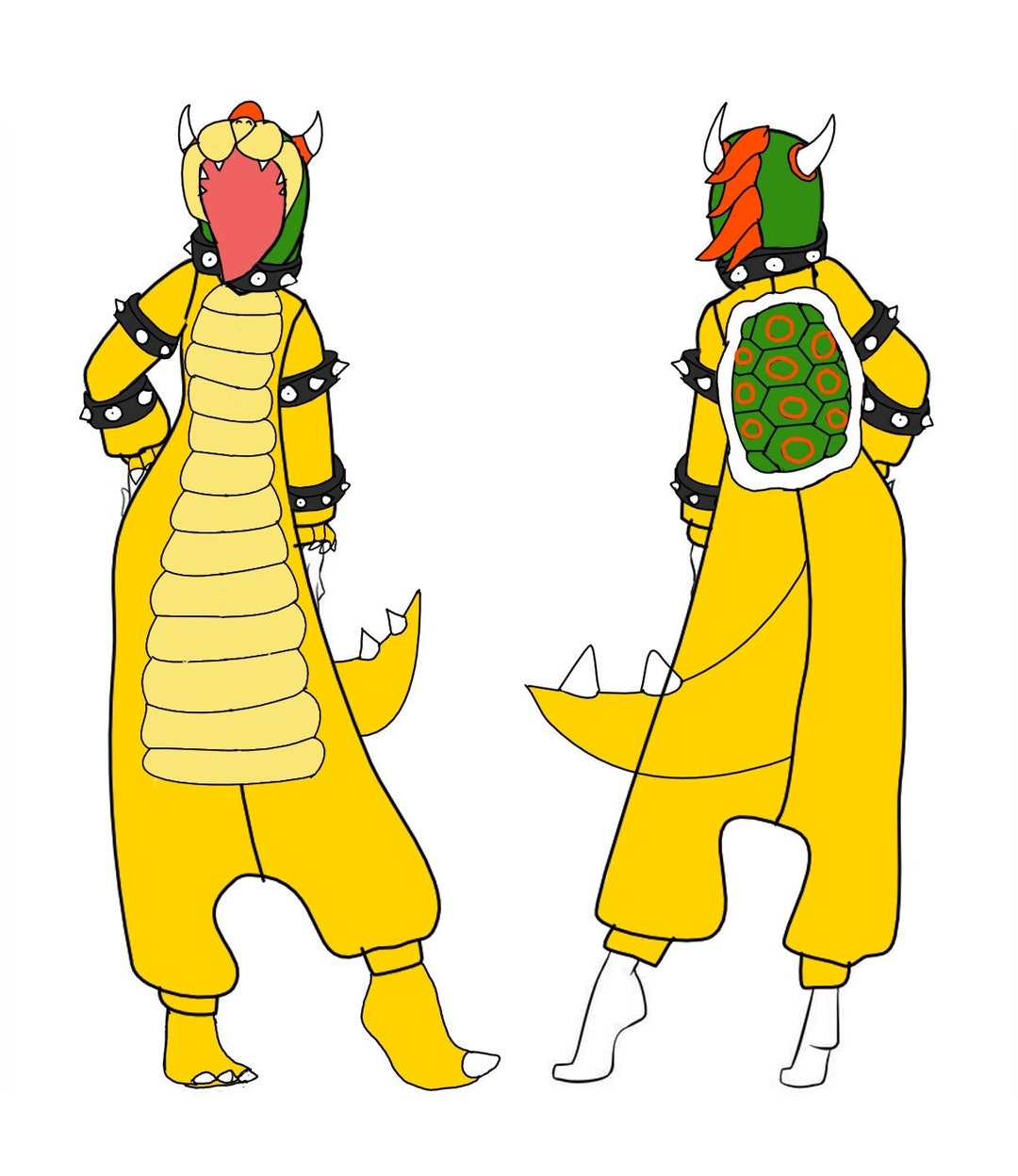 Turtle Fire Dino Lizard Dragon Inspired COSPLAY Kigurumi, Pocket Style ...