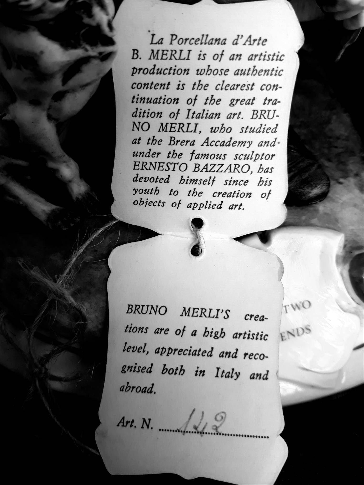 Bruno Merli Figurine the Two Friends Man and Dog 142 - Etsy