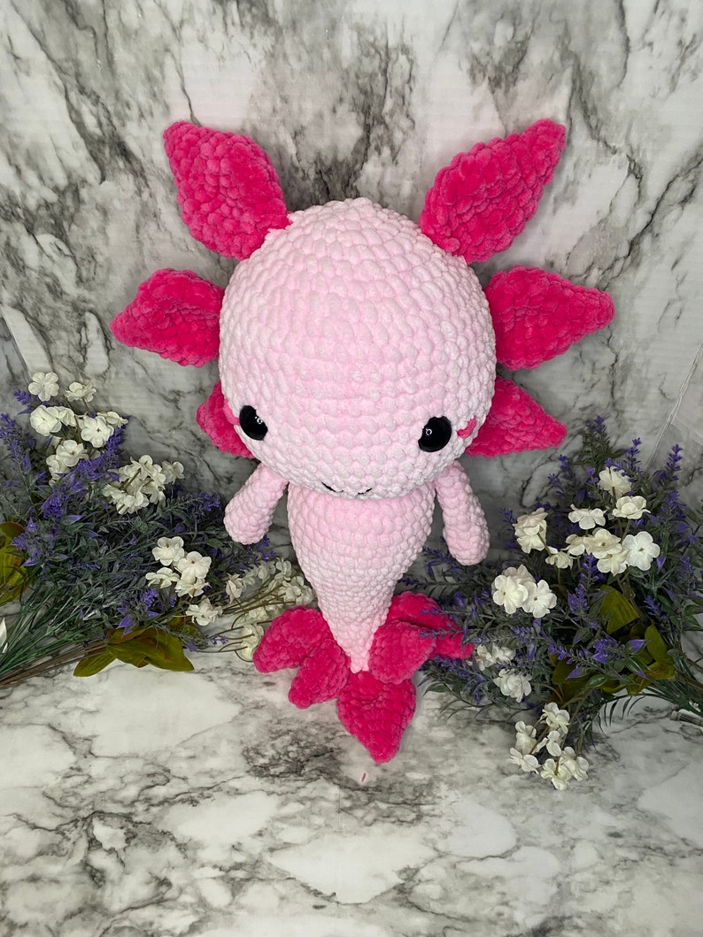Axolotl Amigurumi Pink Axolotl Cute Axolotl Crocheted - Etsy
