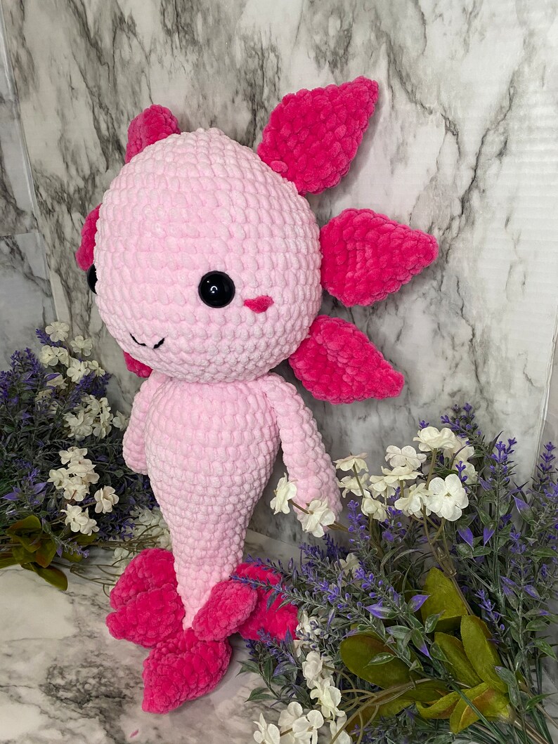 Axolotl Amigurumi Pink Axolotl Cute Axolotl Crocheted - Etsy