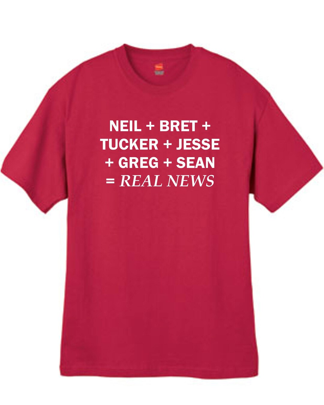 Real News Anchor Men Red T Shirt Mens Sizes Small Thru 2XL - Etsy