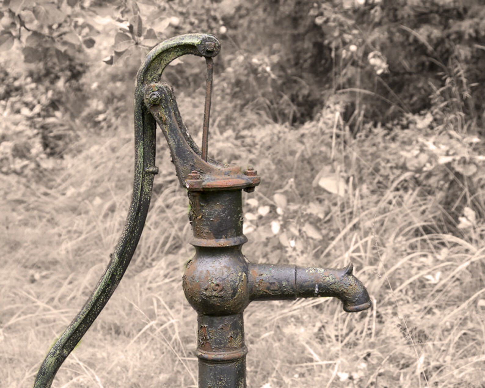 Rusty Water Pump Photo, Farmhouse Decor, Kitchen Art, Bathroom Decor ...