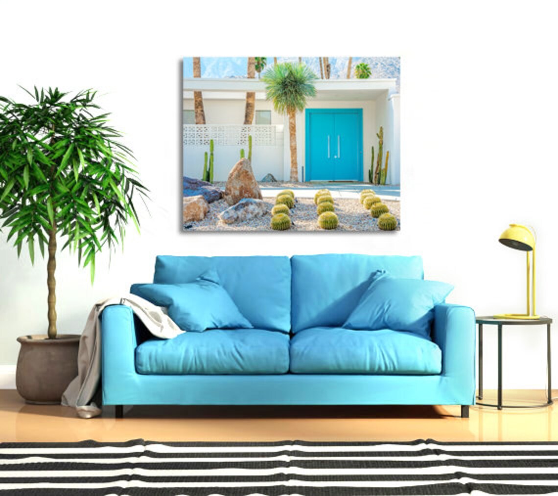 Modernism Palm Springs Palm Springs Blue Door Print Mid - Etsy