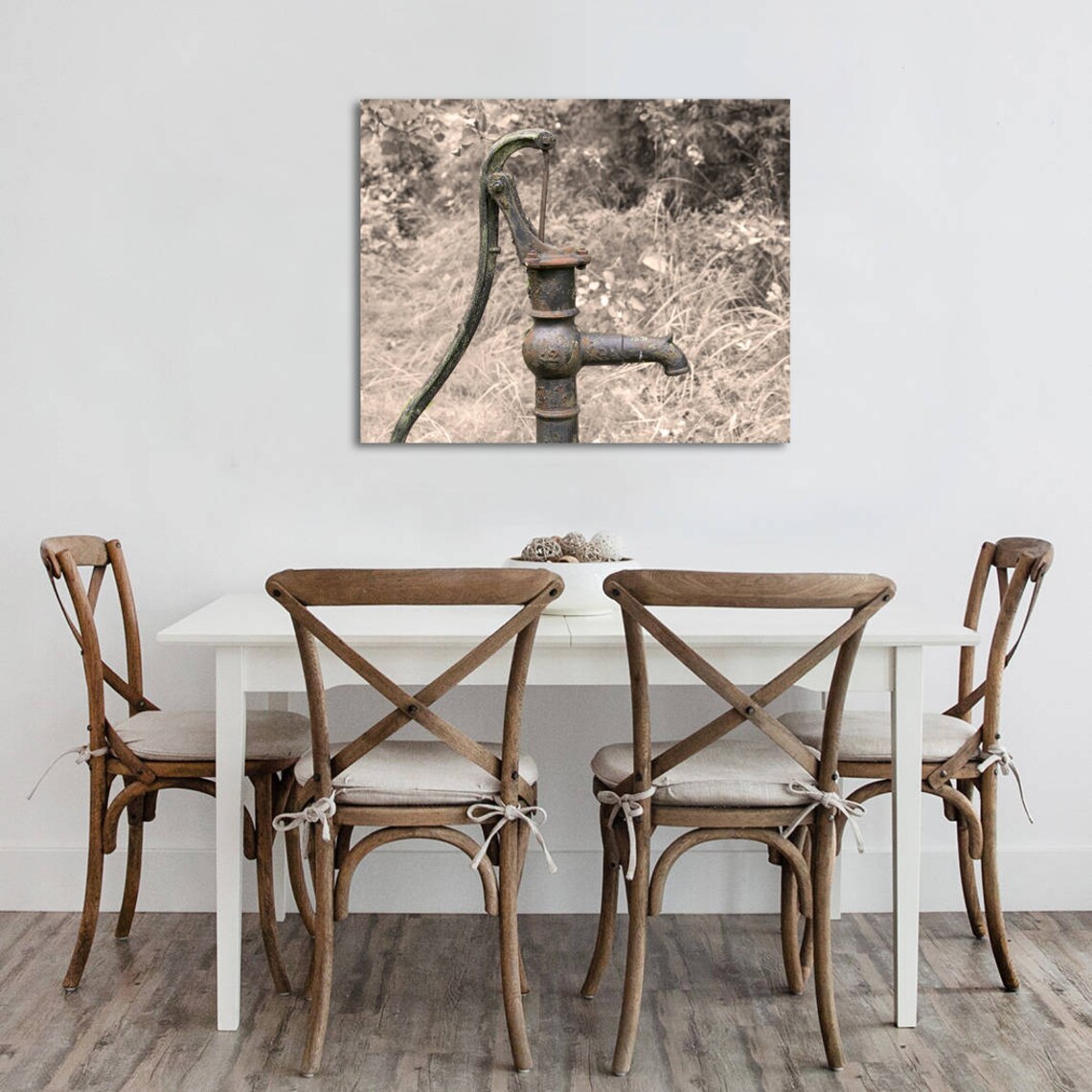 Rusty Water Pump Photo, Farmhouse Decor, Kitchen Art, Bathroom Decor ...