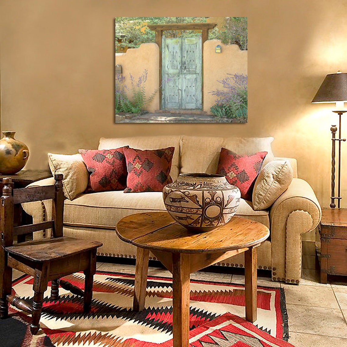 Southwest Decor Rustic Door Art Print Santa Fe Decor - Etsy