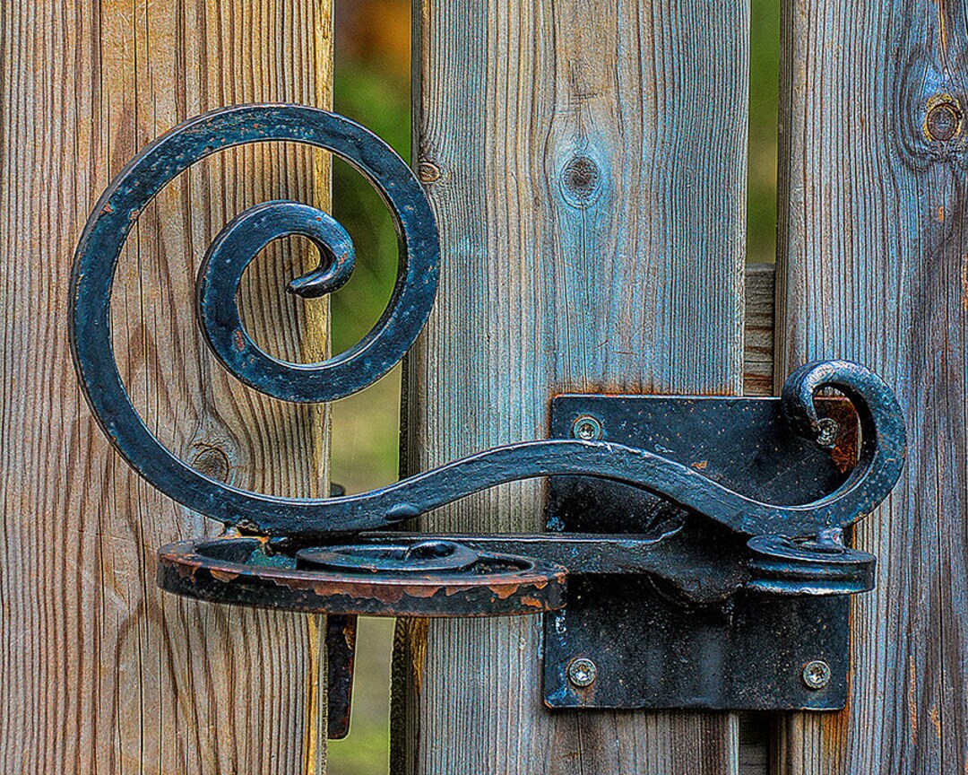 Old Gate Handle Print Rustic Metal Gate Handle Rustic Decor - Etsy