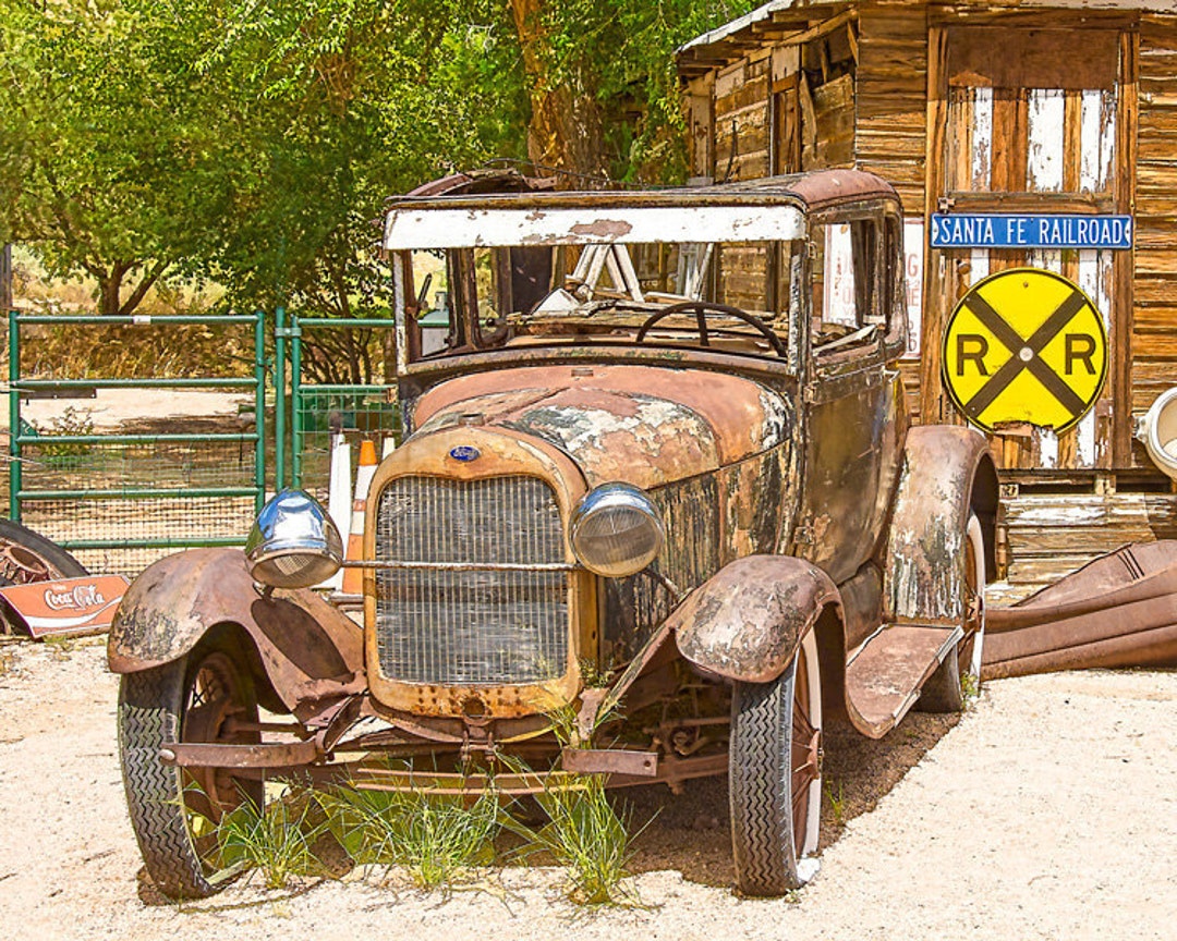 Rusty Old Ford Photo, Rustic Decor, Gift for Men,vintage Car Photograph ...