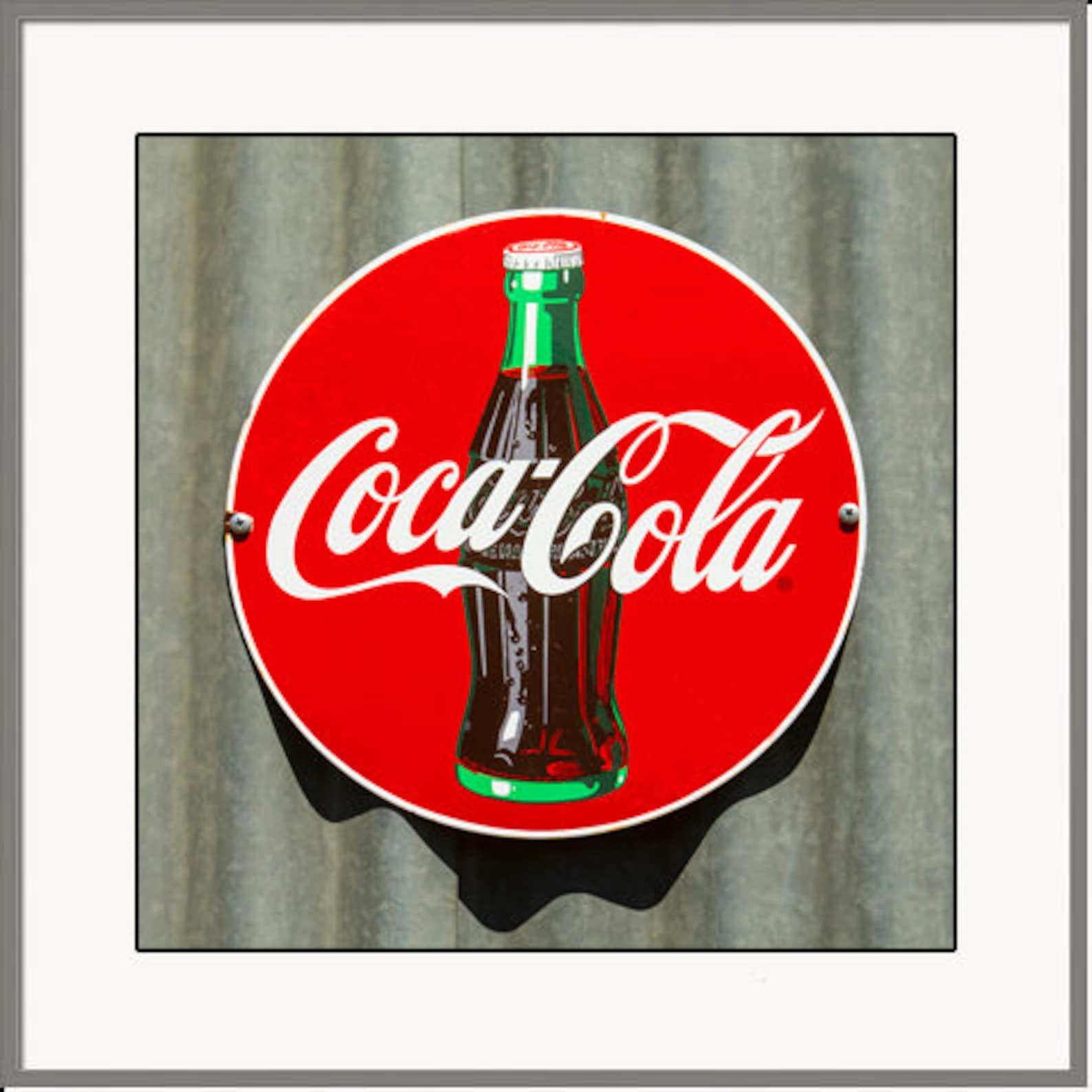 Old Coke Sign Photo, Coca Cola Sign, Kitchen or Bar Décor, Retro Coke ...