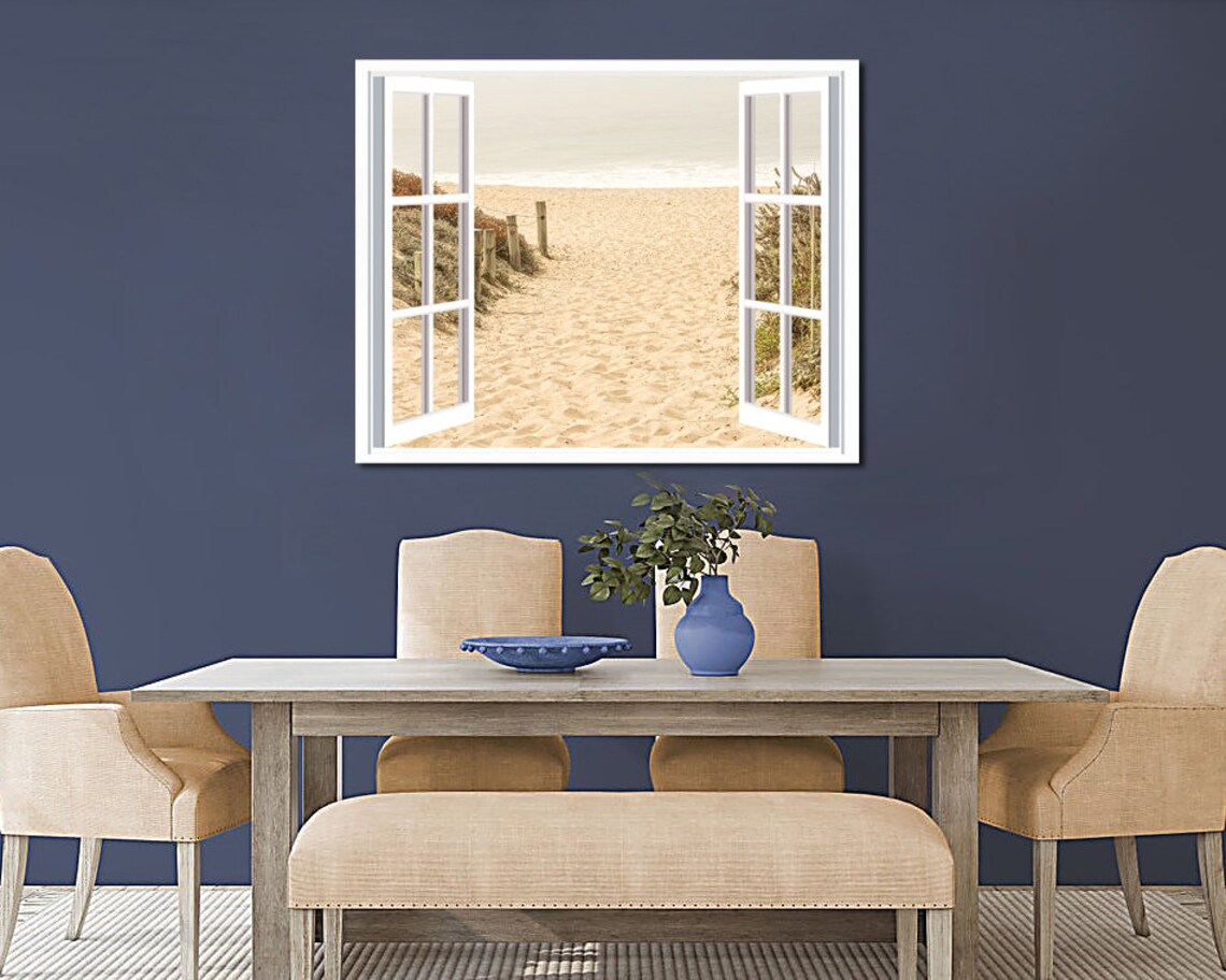 Window View of Beach Open Window to Beach View Beach Wall - Etsy