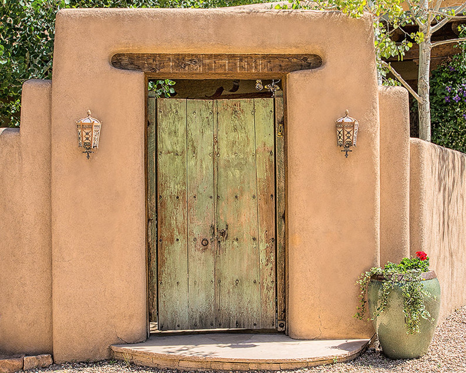 Southwest Decor, Rustic Door Art Print, Santa Fe Decor, Southwestern ...