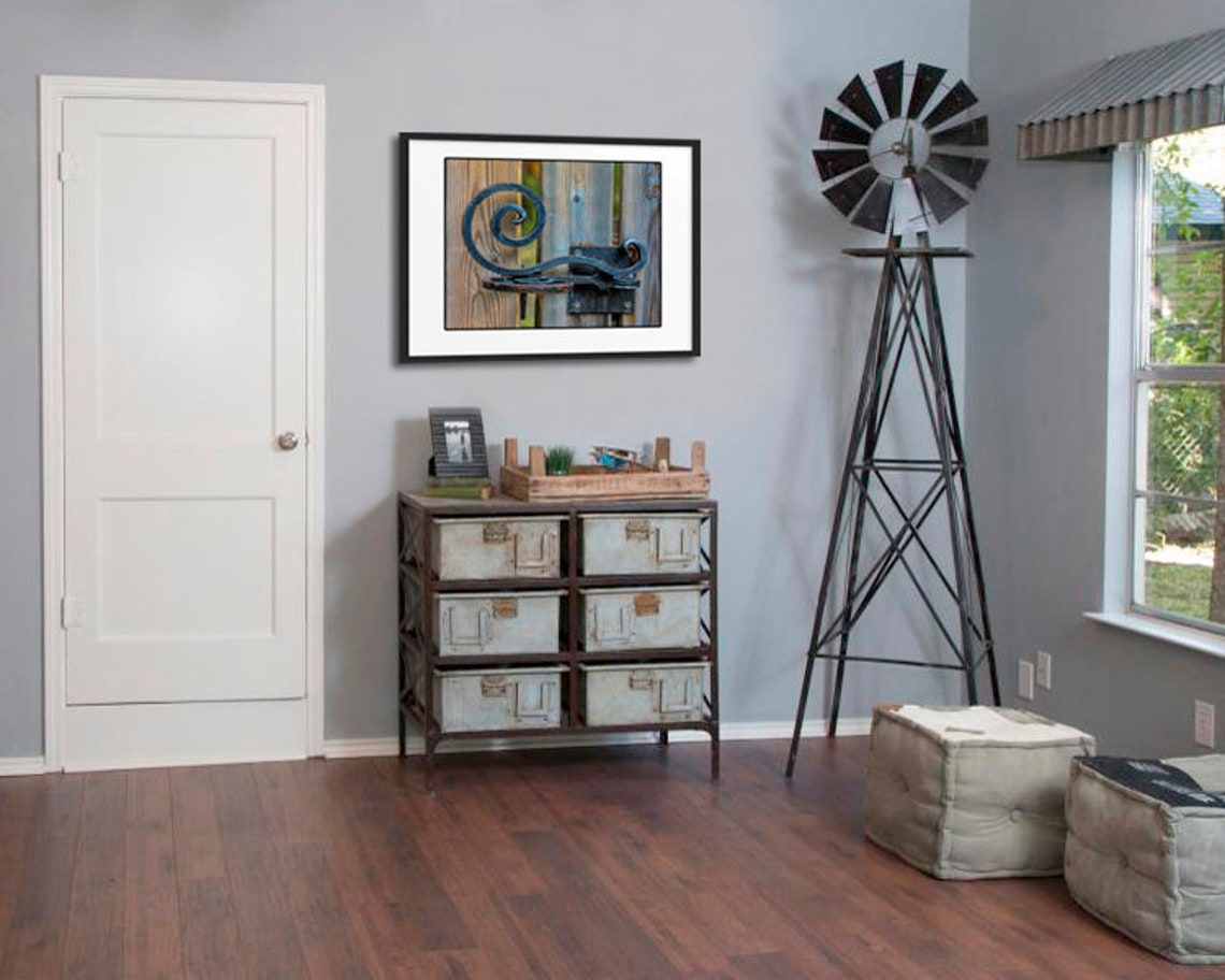 Old Gate Handle Print Rustic Metal Gate Handle Rustic Decor - Etsy