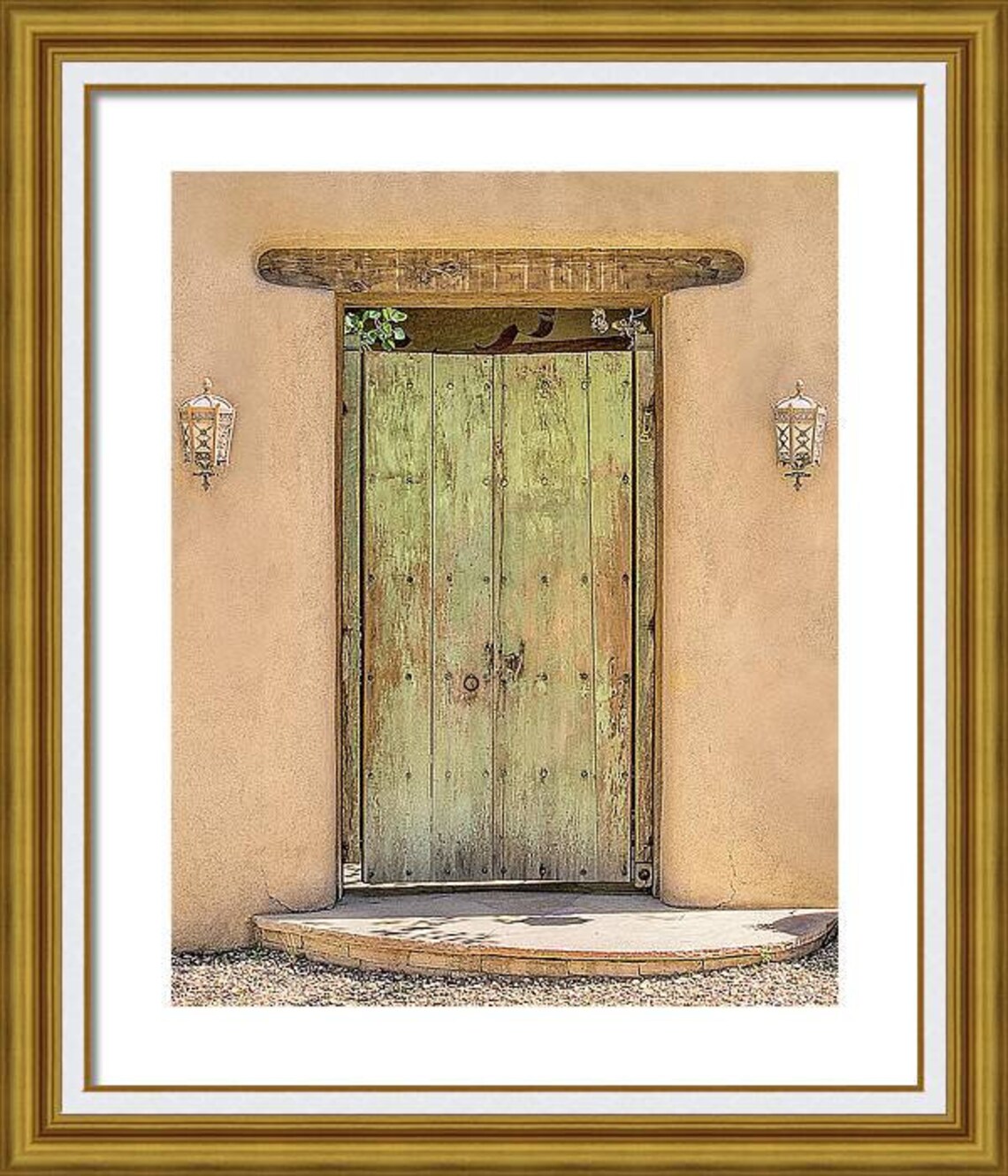 Santa Fe Green Door Art Print, Southwestern Photo, Rustic Décor - Etsy