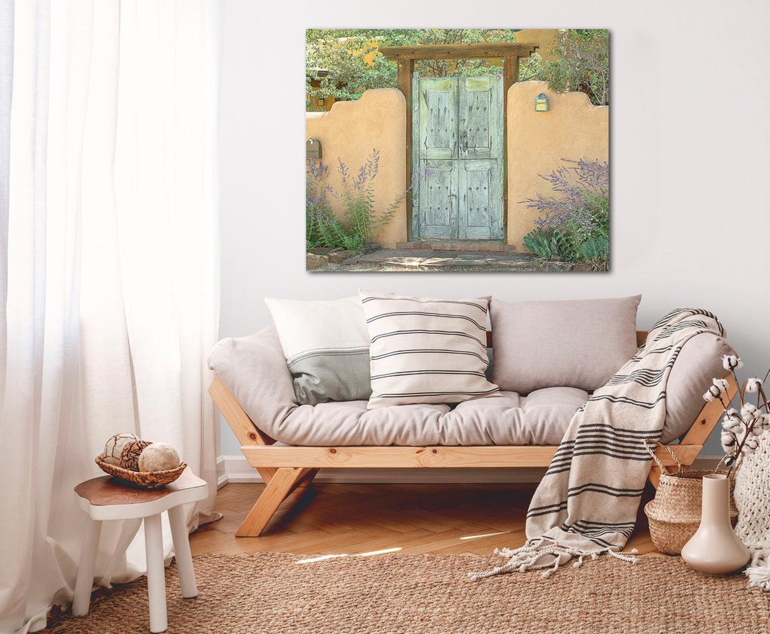 Southwest Decor, Rustic Door Art Print, Santa Fe Decor, Southwestern ...