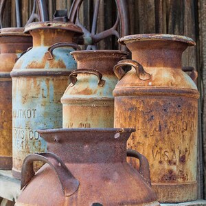 Rustic Decor, Milk Cans Old Water Pump Old Scale, Farmhouse Decor ...